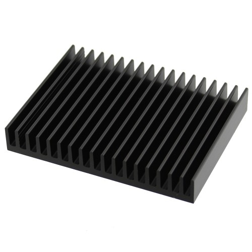 Radiator extrudat, aluminiu, 75mm x 100mm, neagra, FISCHER ELEKTRONIK ...