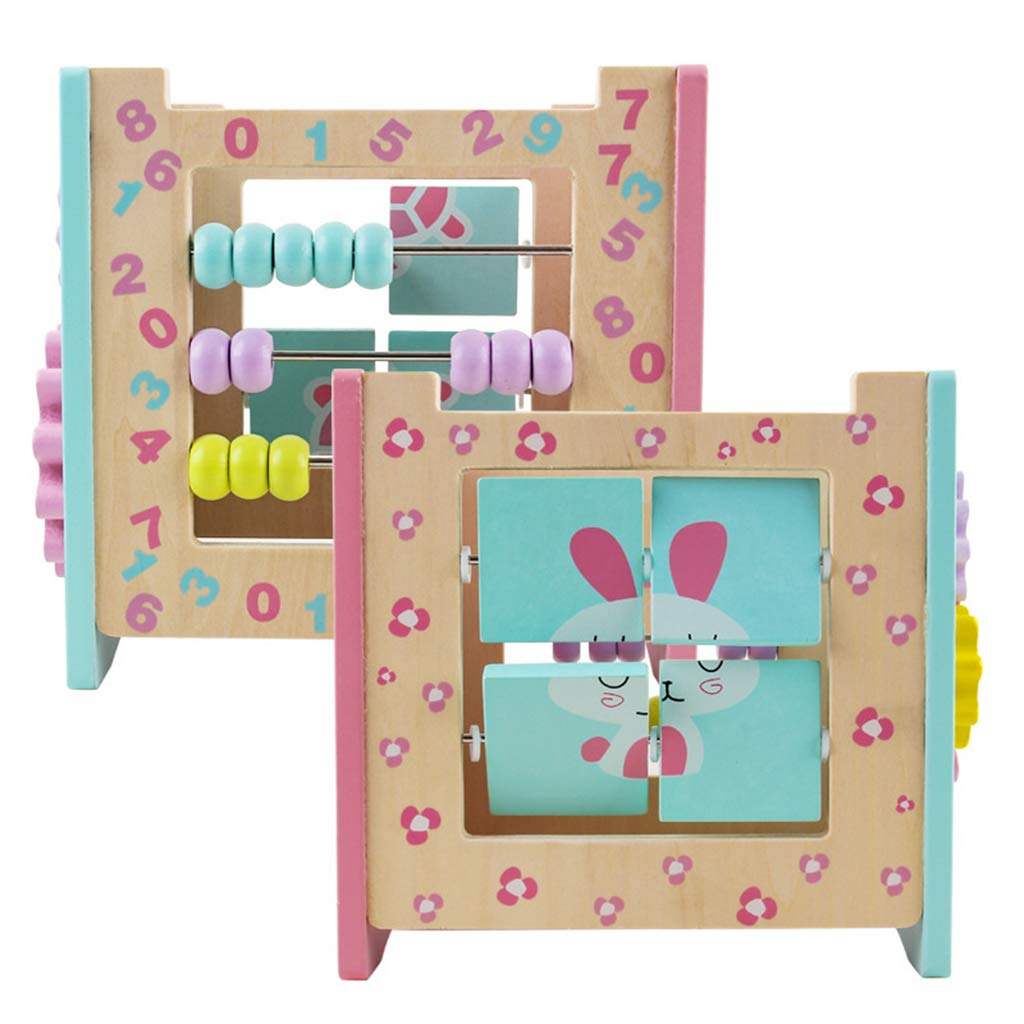 Cub lemn 5 in 1 activitati educative Turtle and Rabbit - eMAG.ro