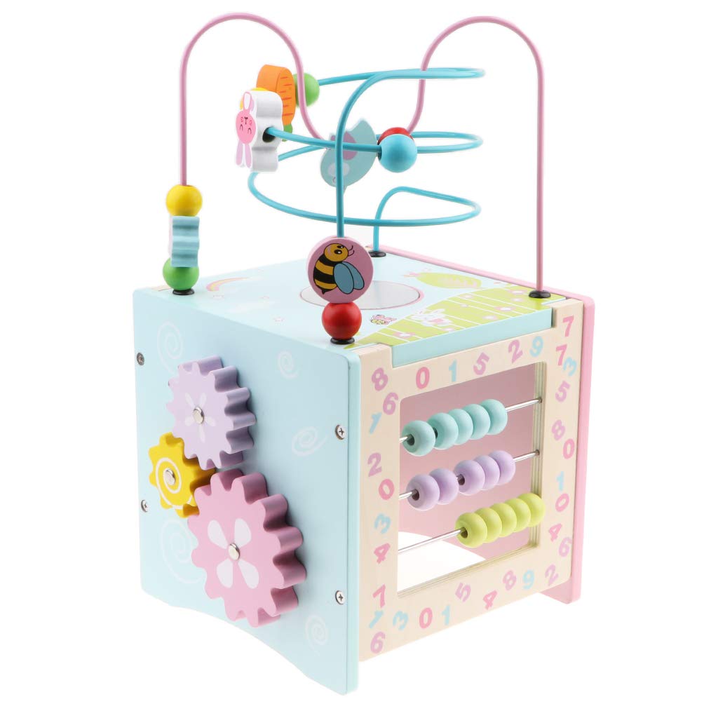 Cub lemn 5 in 1 activitati educative Turtle and Rabbit - eMAG.ro