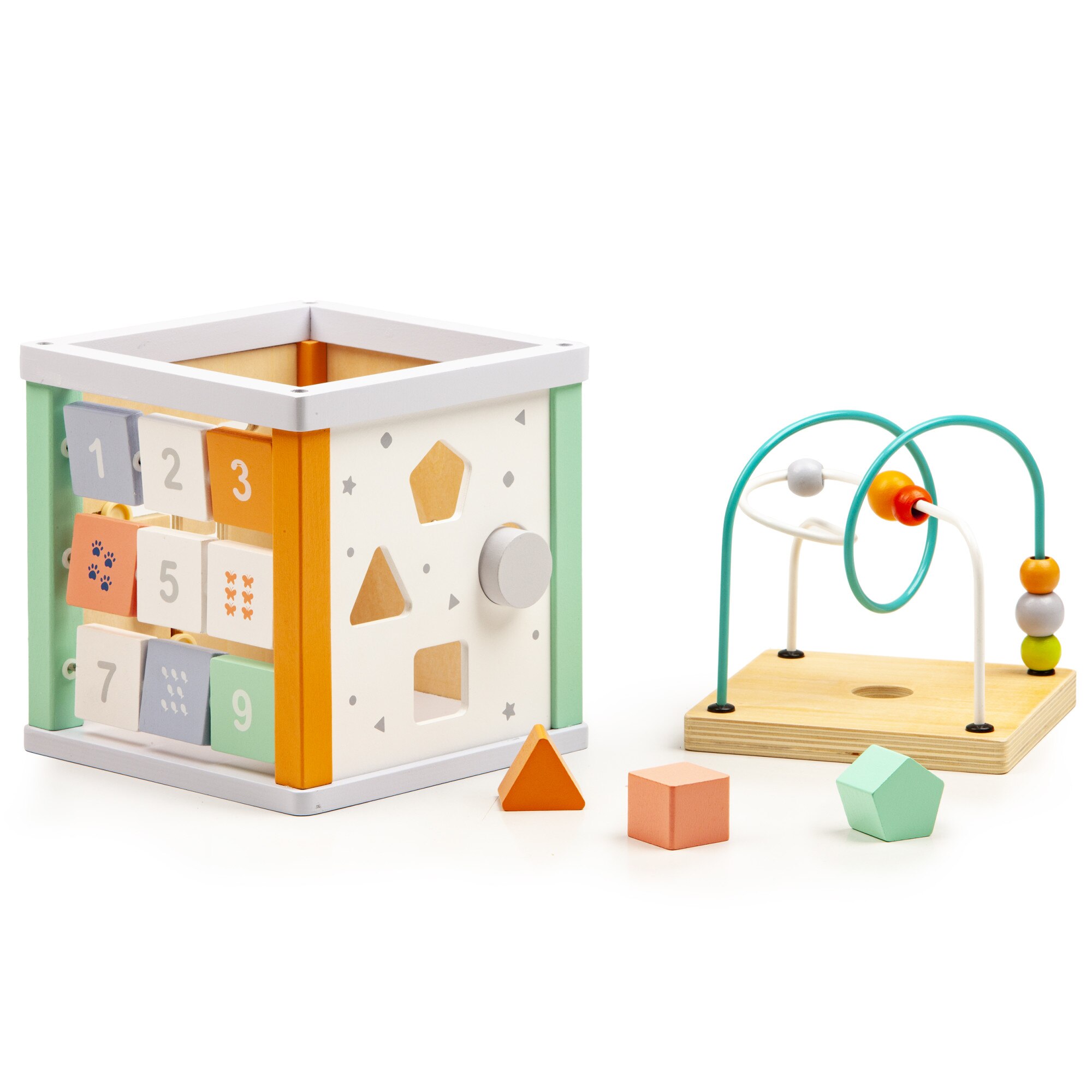 Cub educativ din lemn 5 in 1 - eMAG.ro