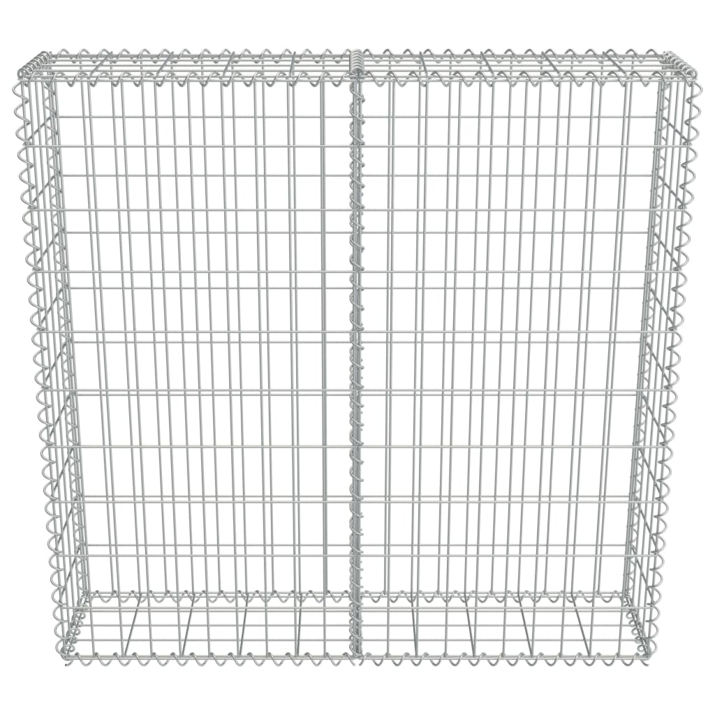 Gard tip gabion, vidaXL, Otel galvanizat, 100 x 20 x 100 cm, Argintiu ...