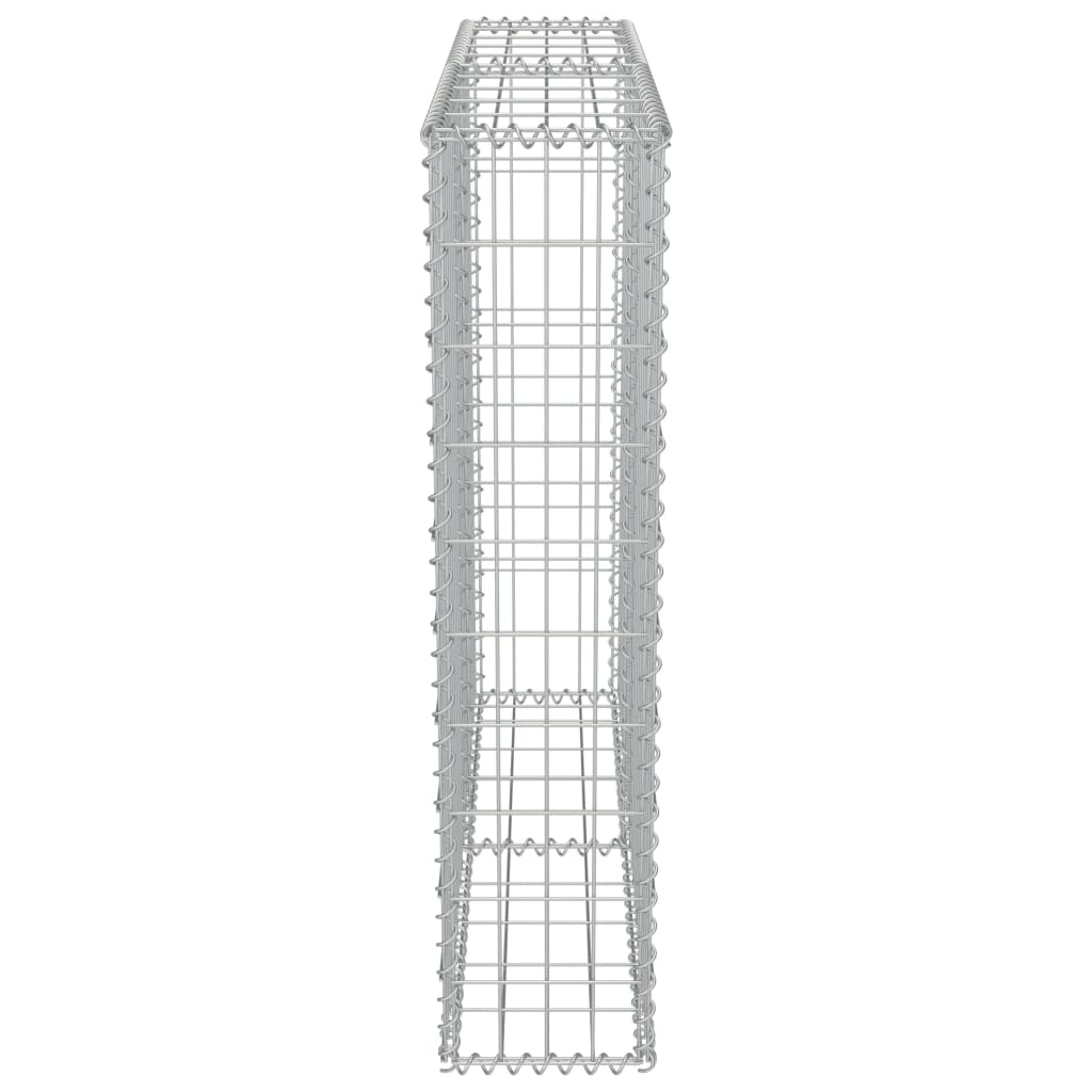Gard tip gabion, vidaXL, Otel galvanizat, 100 x 20 x 100 cm, Argintiu ...
