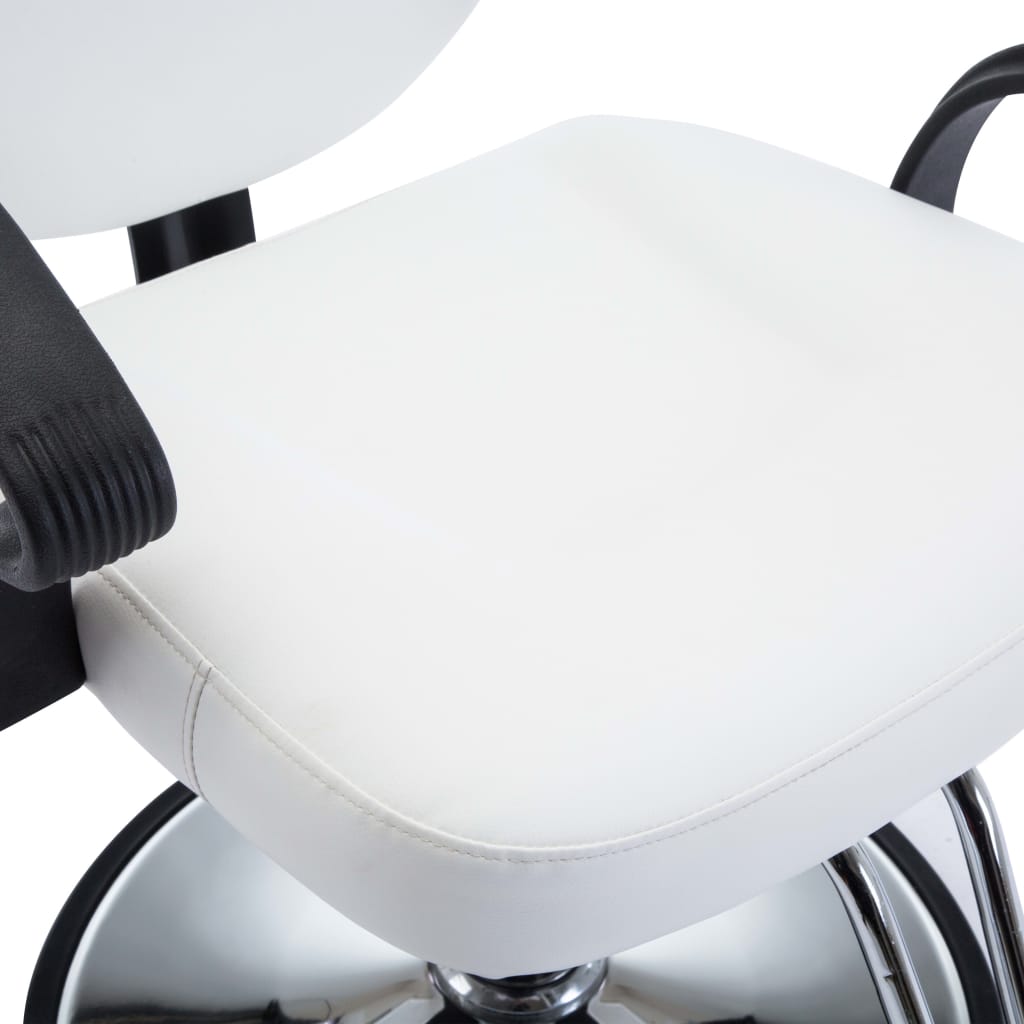 Scaun frizer, piele ecologica, alb - eMAG.ro