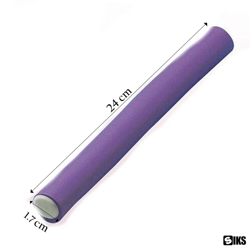 Set SIKS® 10 Bigudiuri, flexibile, pentru parul uscat-umed, mov, nr 2 ...