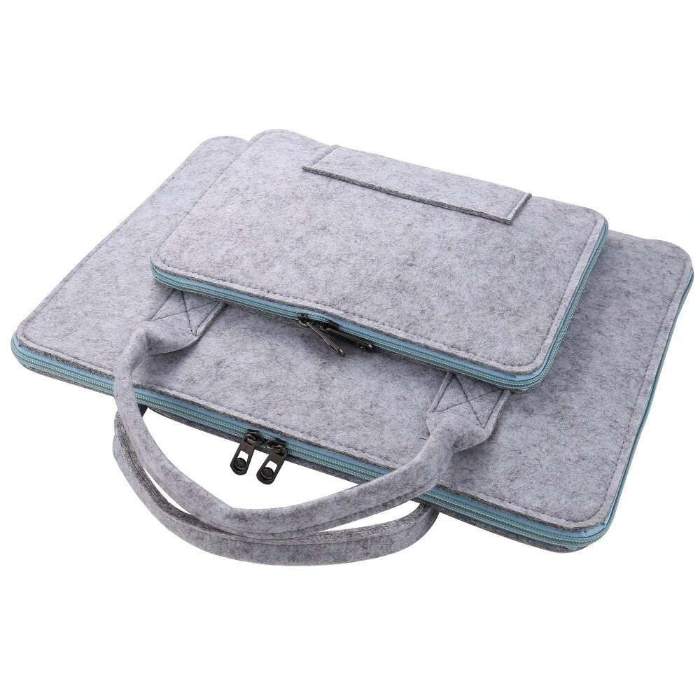 Geanta transport pentru MacBook de 15 Inch de Pasla Gri Deschis - eMAG.ro