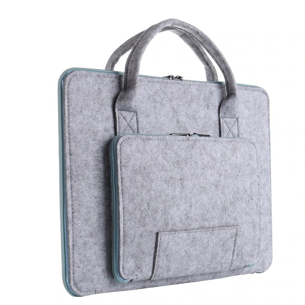 Geanta transport pentru MacBook de 15 Inch de Pasla Gri Deschis - eMAG.ro