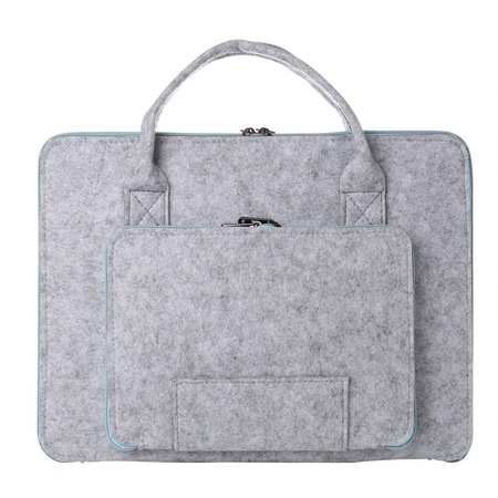 Geanta transport pentru MacBook de 15 Inch de Pasla Gri Deschis - eMAG.ro