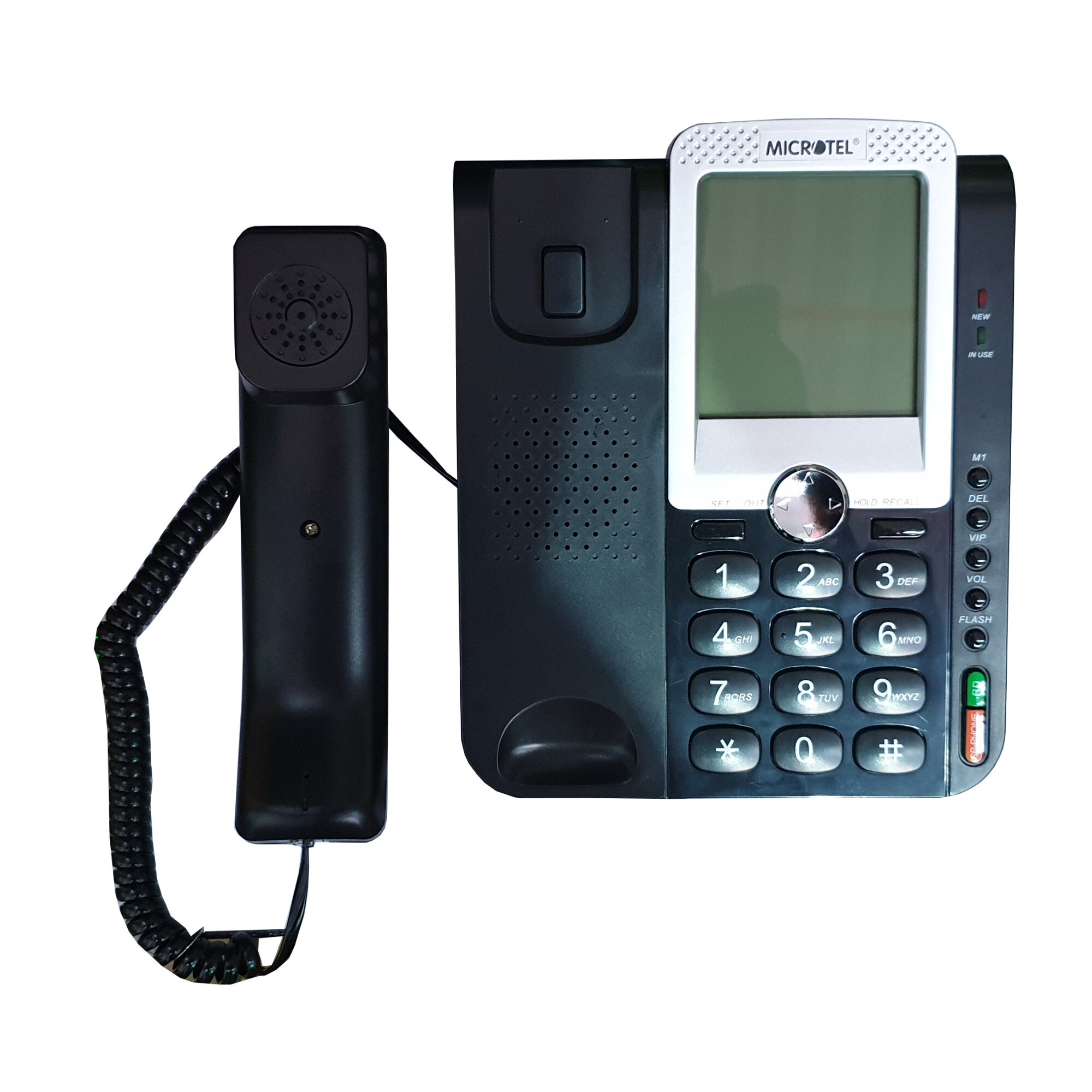 Telefon cu fir Microtel MCT668CID,de birou,afisaj LCD digital,speaker ...