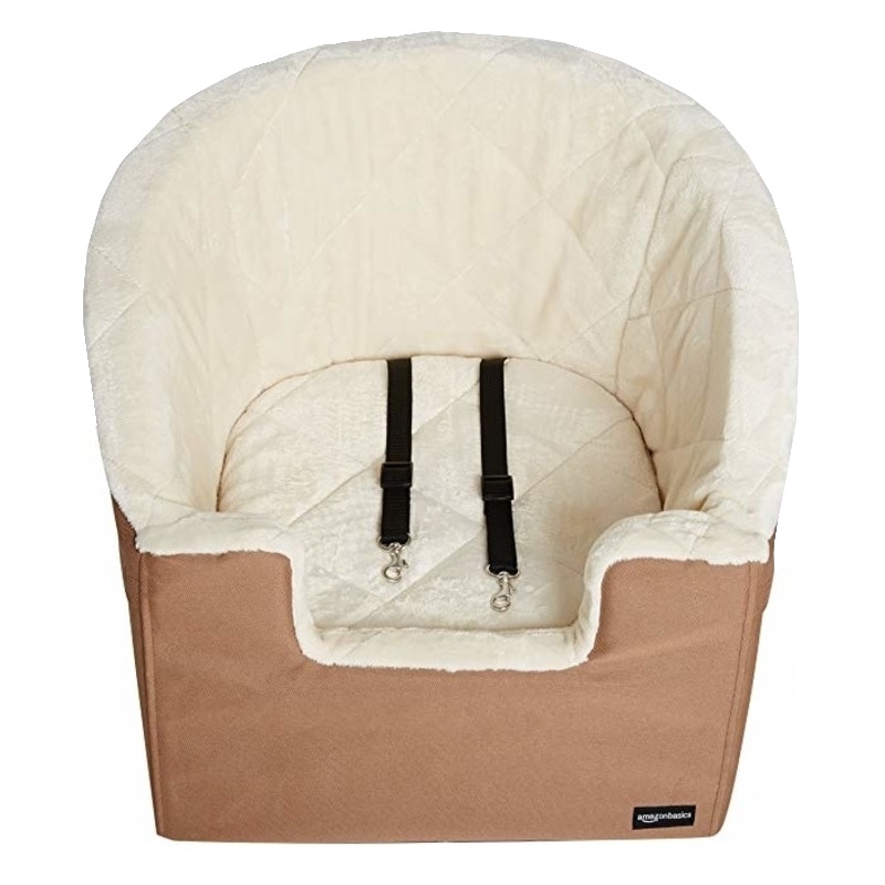 Scaun auto animale de companie, AmazonBasics, caini si pisici, crem ...