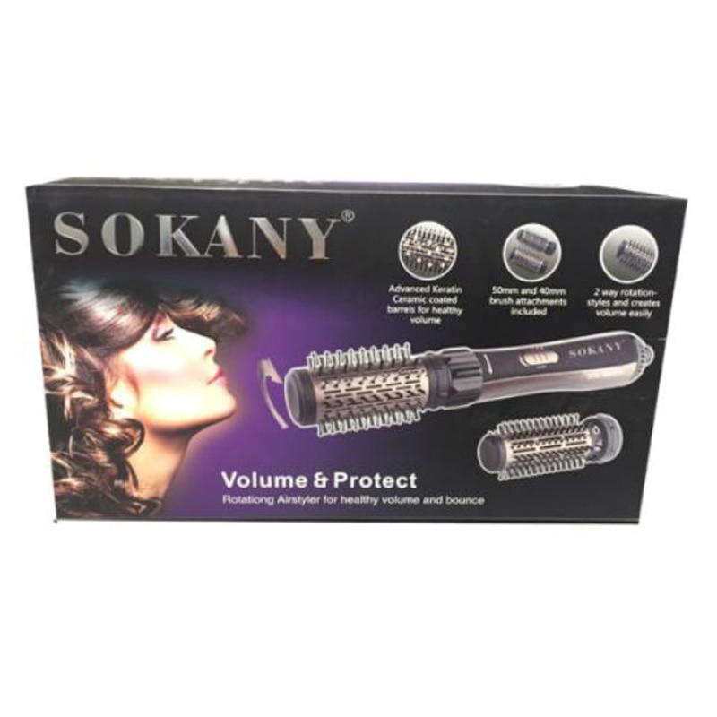 Perie de par rotativa Sokany, 1000 W, Negru/Auriu - eMAG.ro