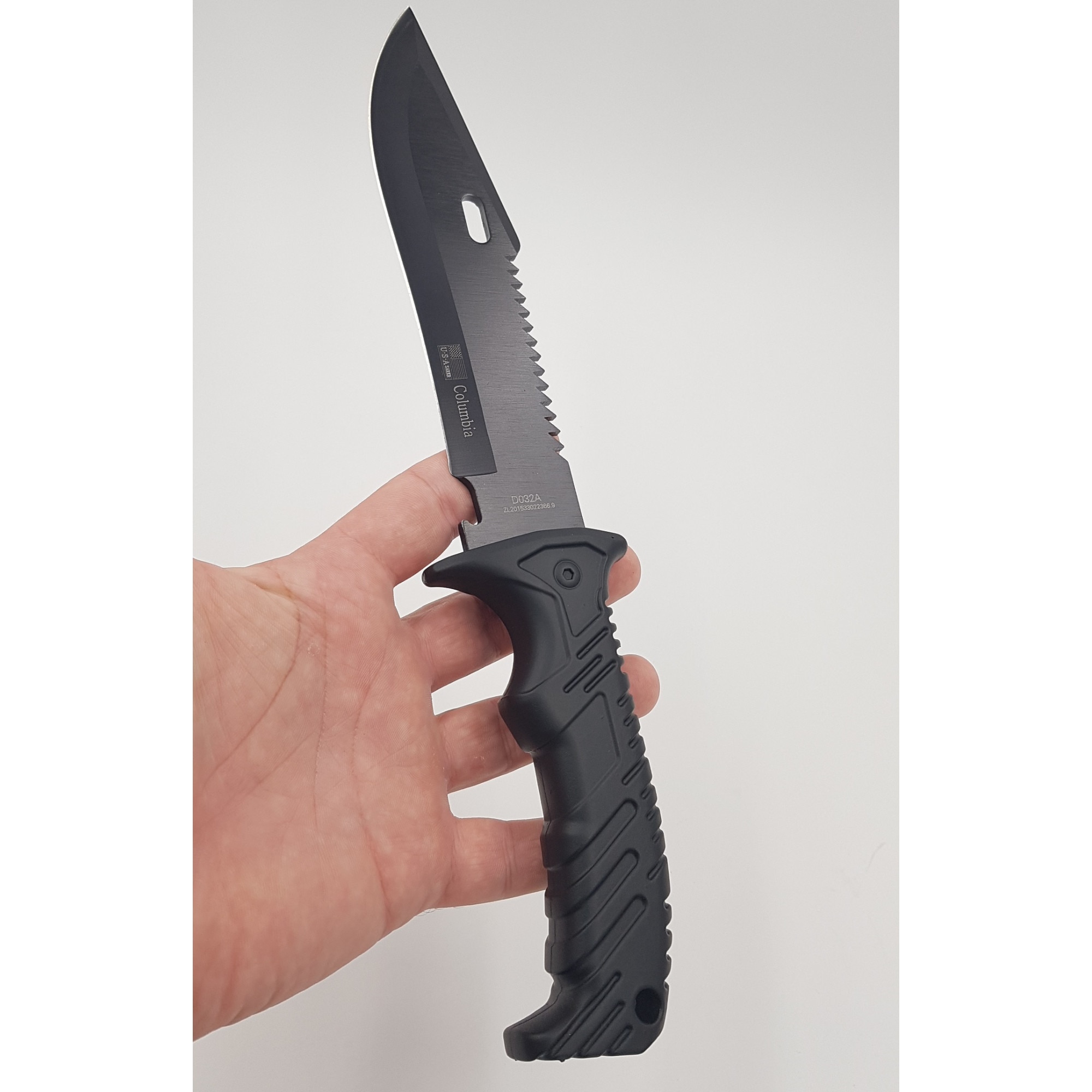 Cutit vanatoare Columbia 32 cm, maner plastic dur, husa, D0332A - eMAG.ro