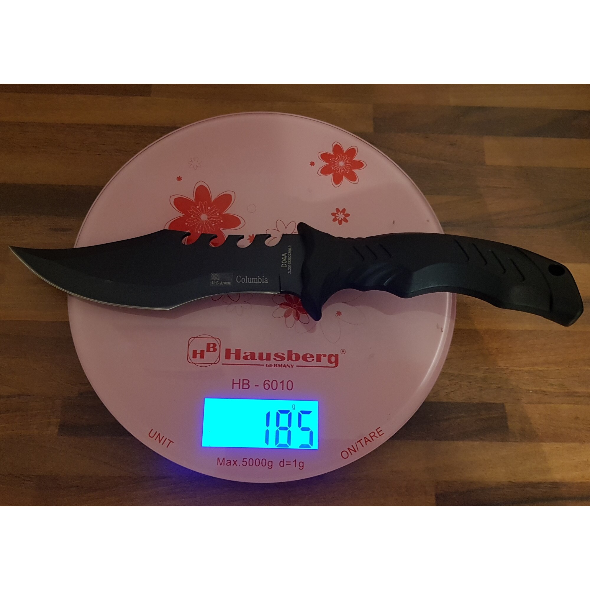 Cutit vanatoare Columbia 29 cm, maner plastic dur, husa, D04A - eMAG.ro