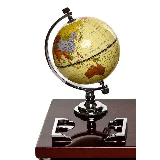 Set birou Office I, 6 accesorii, realizat din lemn si piele ecologica ...