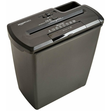 Distrugator documente AmazonBasics, 8 coli hartie, CD, DVD, card bancar ...