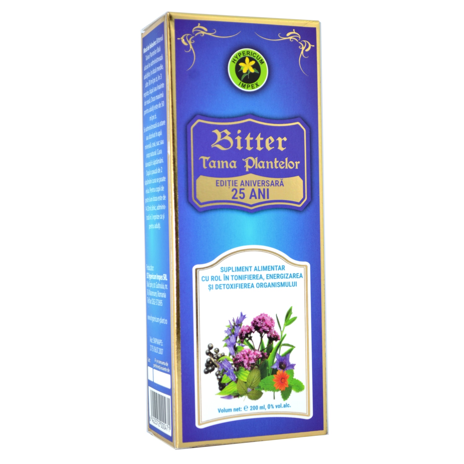 HYPERICUM, Bitter Taina Plantelor Fara Alcool 200ml - eMAG.ro