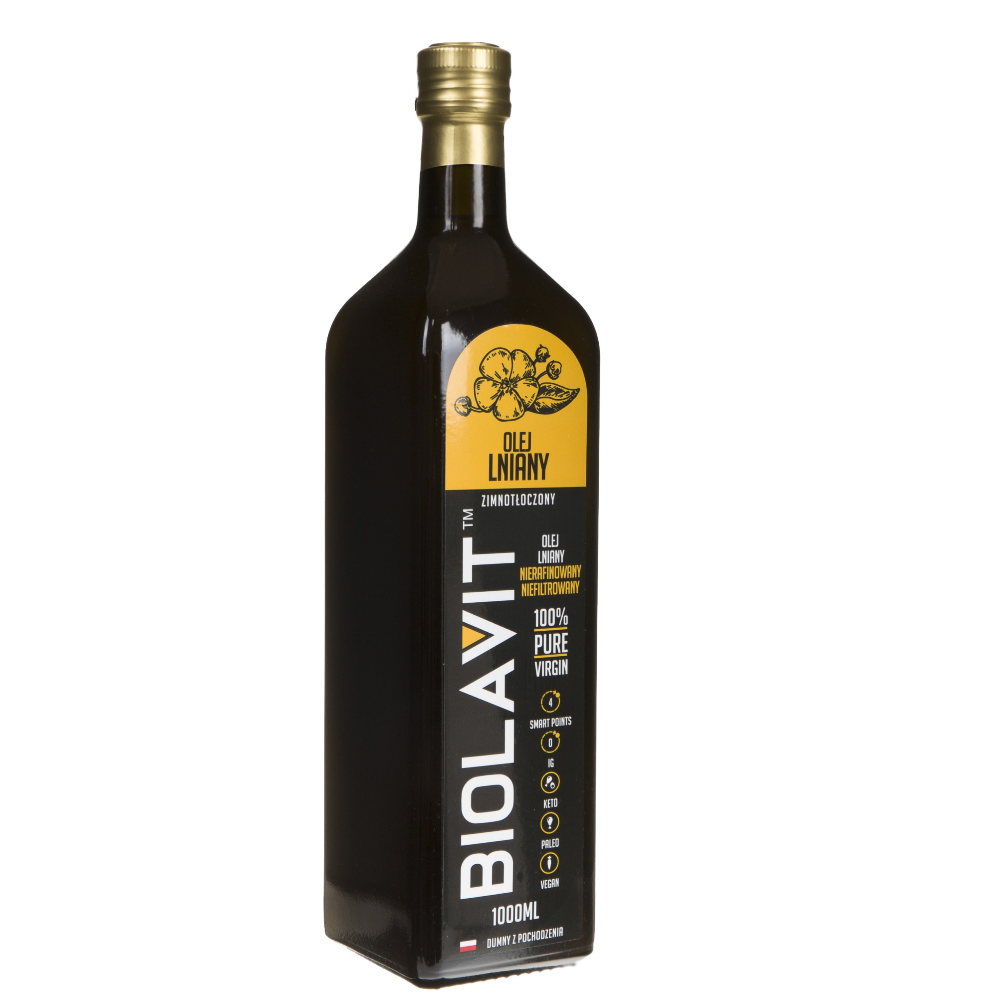 Ulei de In Presat la Race Nefiltrata Natural Biolavit 1000 ml - eMAG.ro