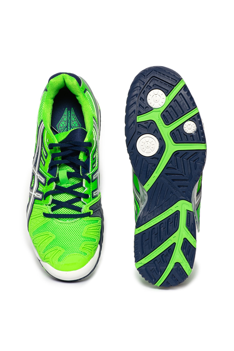 Asics, Обувки за тенис Gel-Resolution 5, Неоновозелен, 6.5 - eMAG.bg