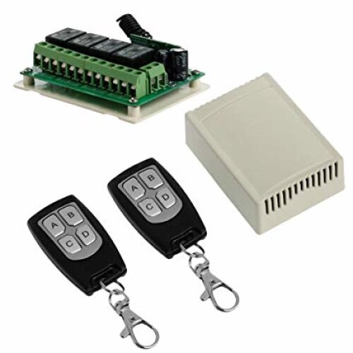 Modul control acces cu 4 relee 12V 433 MHz cu 2 telecomenzi - eMAG.ro