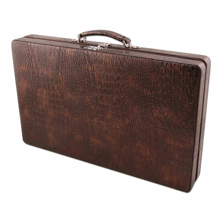 Joc table/backgammon - Star Leather - Mare - 48x60 cm - eMAG.ro