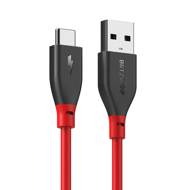 Кабел за зареждане и трансфер на данни BlitzWolf BW-TC12, USB/USB Type ...