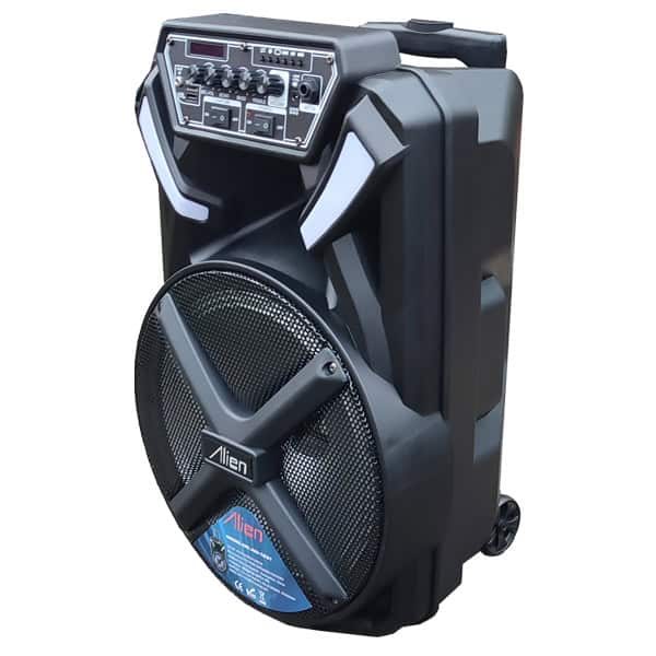 Boxa portabila 15 inch, Accu, BT, FM, USB-Mic 1531 Alien, microfon ...