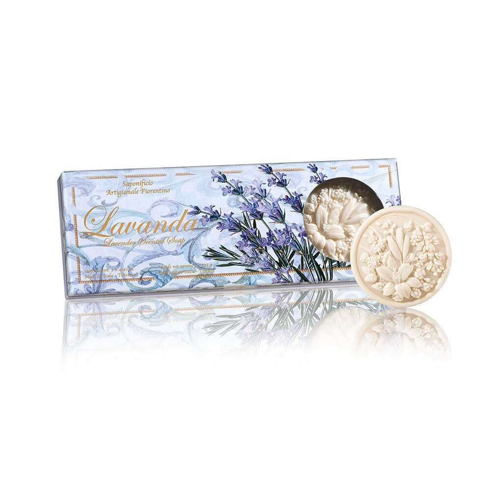 Set 3 sapunuri, Lavanda WA 61, Sapunuri artizanale din Florenta, 3 x ...