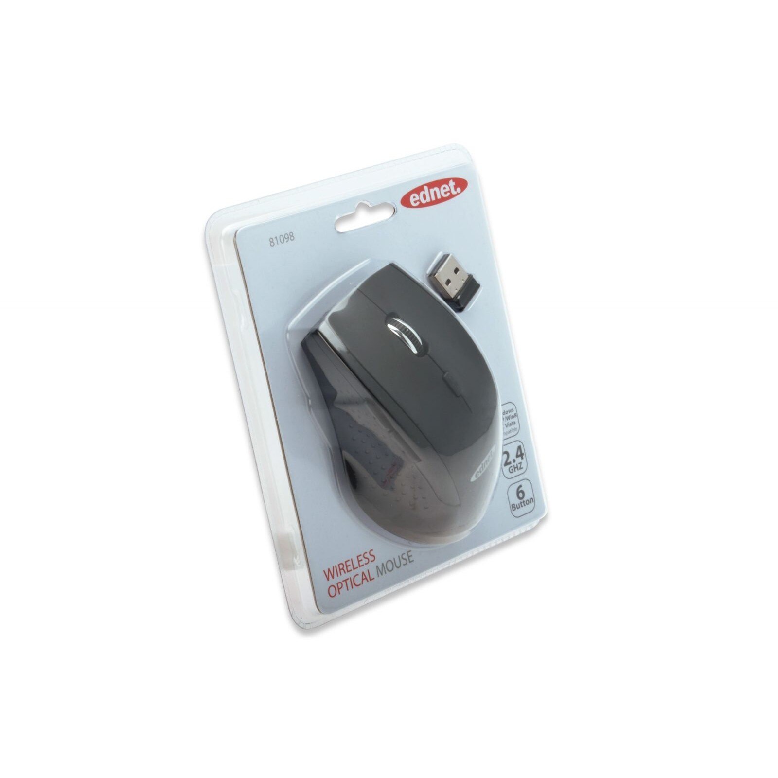 Безжична оптична мишка EDNET EDN-81098, 1600dpi, 6 бутона - eMAG.bg