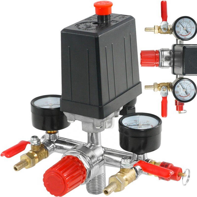 Presostat compresor aer + supape 20A 230V 3-12 bari VERKE V81204 - eMAG.ro