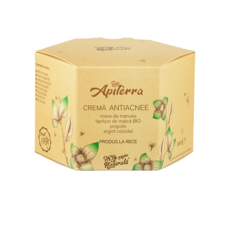 Crema Antiacnee 98% Naturala cu Miere, Laptisor de Matca, Propolis si ...