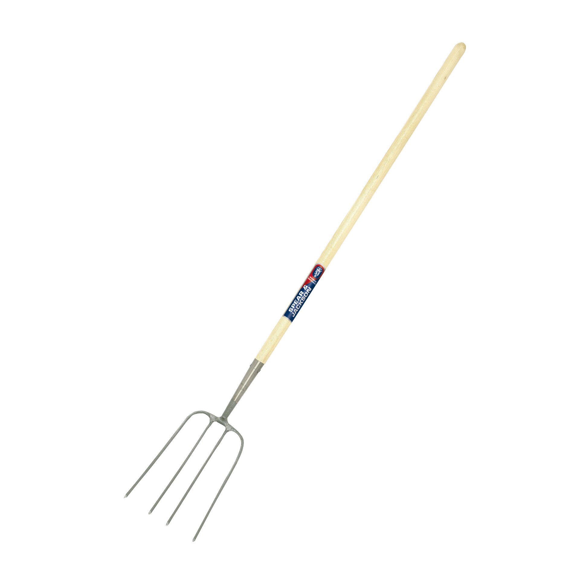 Furca compost cu 4 coarne otel carbon, coada lemn, Spear & Jackson ...