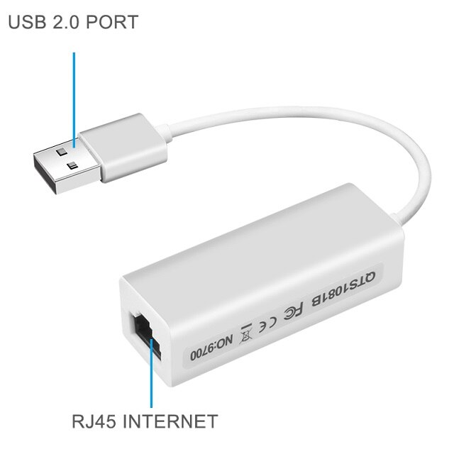 Placa de retea USB, adaptor USB 2.0 la internet, LAN 10/100Mbps RJ45 ...