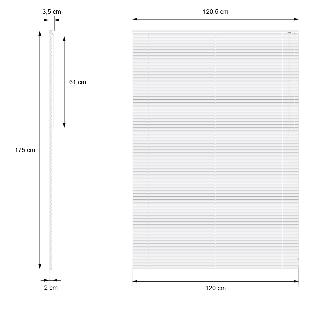 Jaluzele orizontale din aluminiu, ECD Germany, argintiu, 120 x 175 cm ...