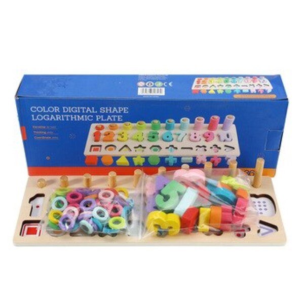 Joc educativ Invata matematica Cifre, Forme geometrice si Inele ...