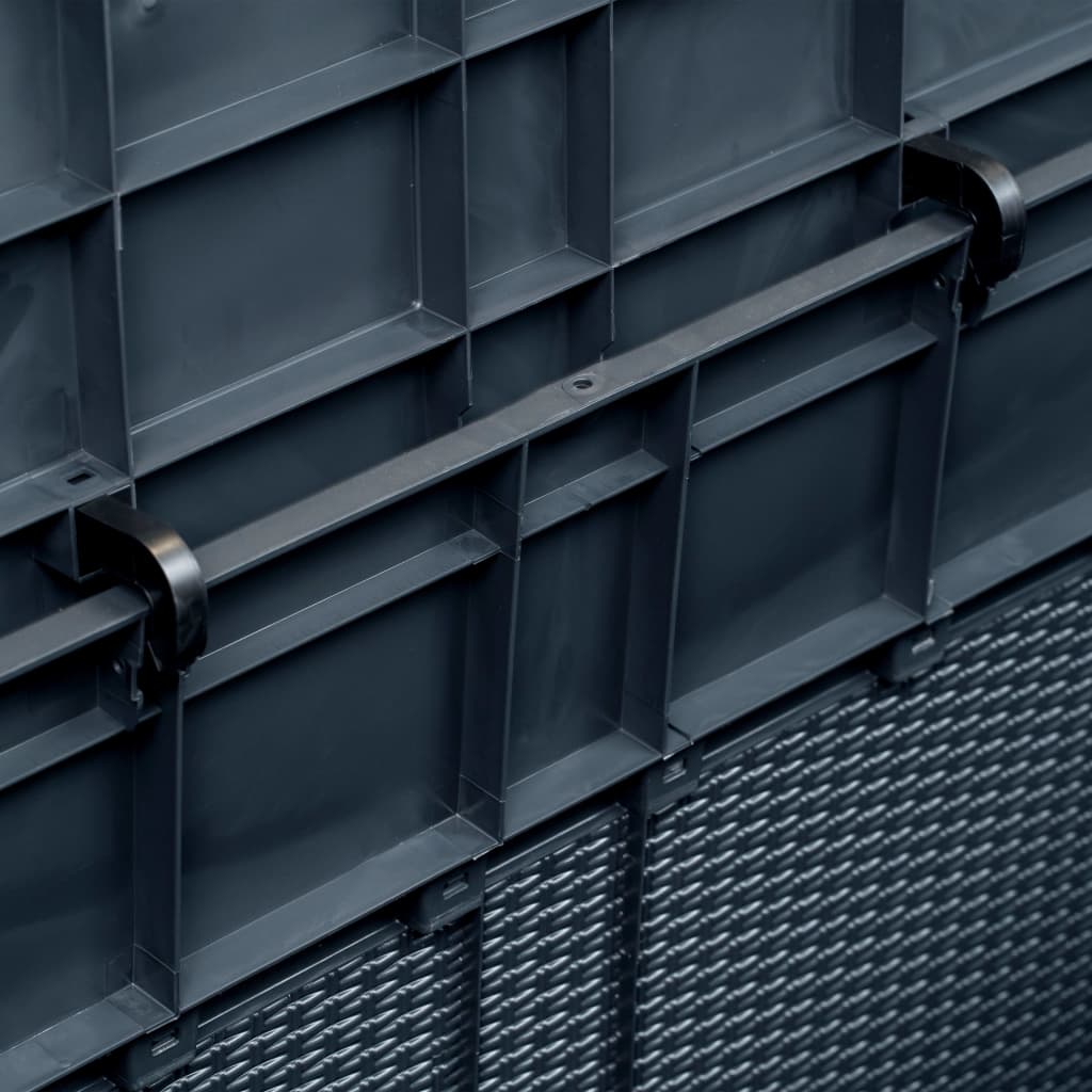 Lada depozitare 320 L, vidaXL, 119 x 46 x 60 cm, Plastic, Gri - eMAG.ro