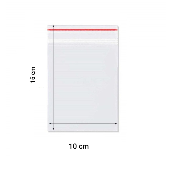 Set 100 pungi transparent cu fermoar ziplock,100 mm x 150 mm 100 mm ...