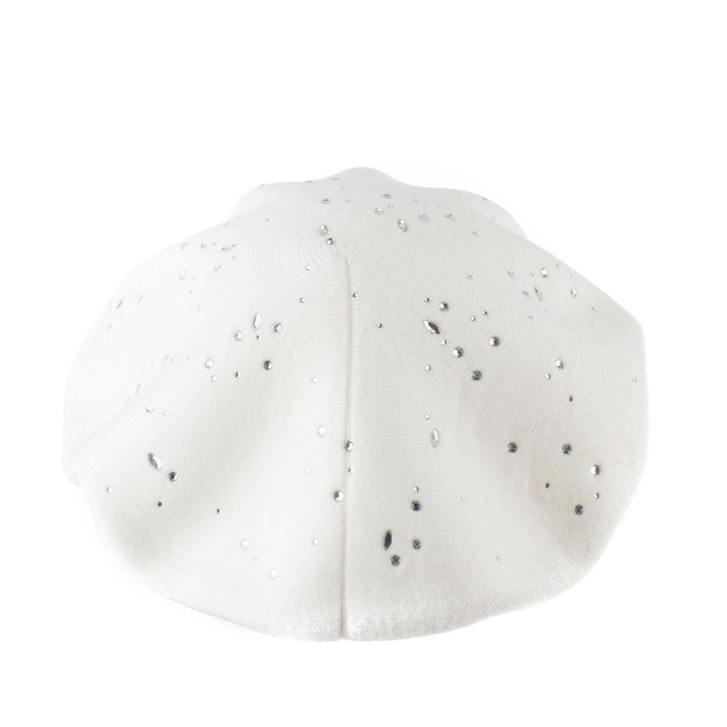 Basca dama casmir cu aplicatii cristale, HL-101, alb - eMAG.ro