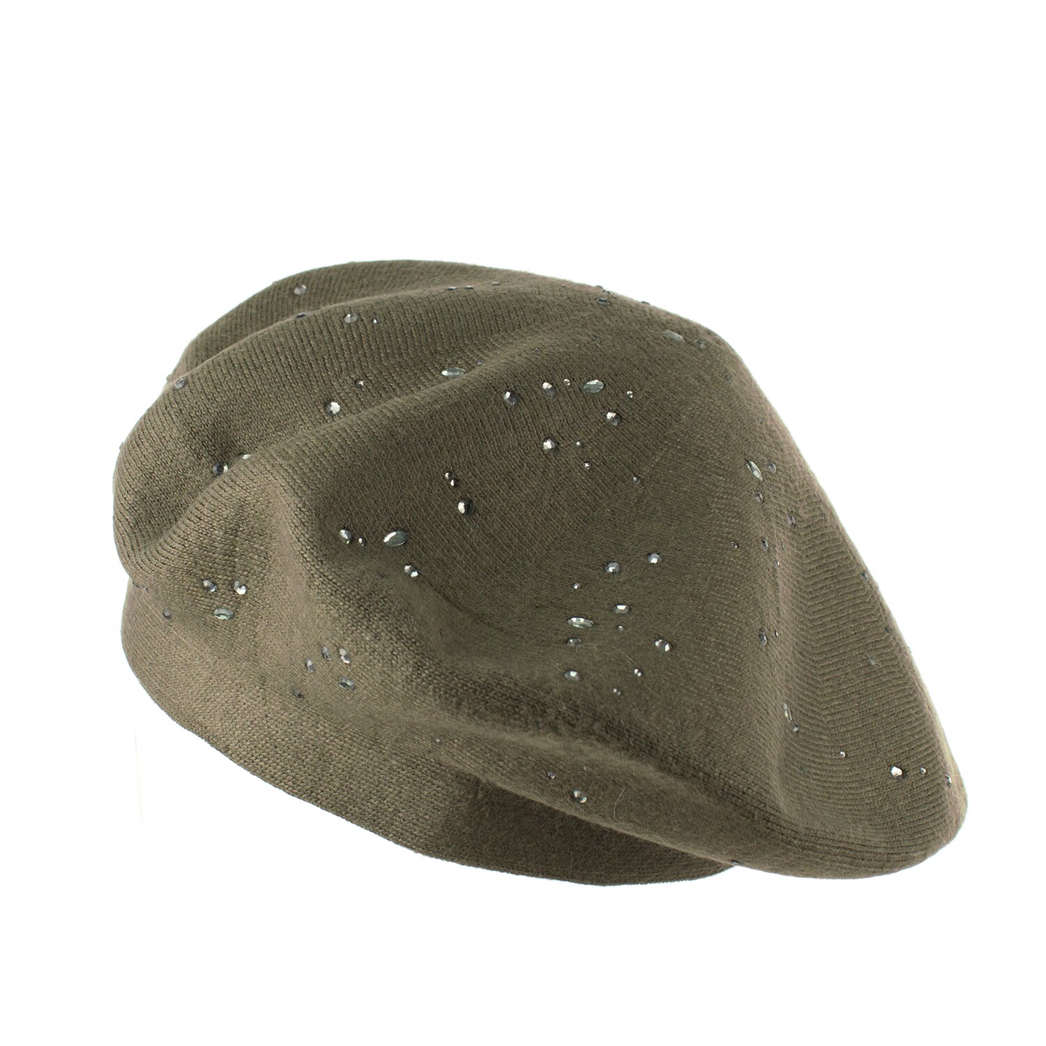 Basca dama casmir cu aplicatii cristale, HL-101, kaki - eMAG.ro