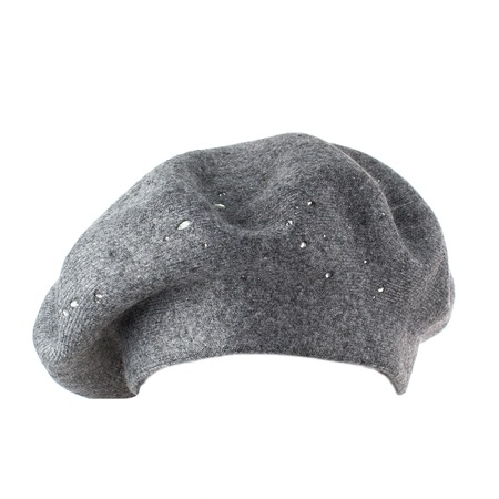 Basca dama casmir cu aplicatii cristale, HL-101, gri inchis - eMAG.ro