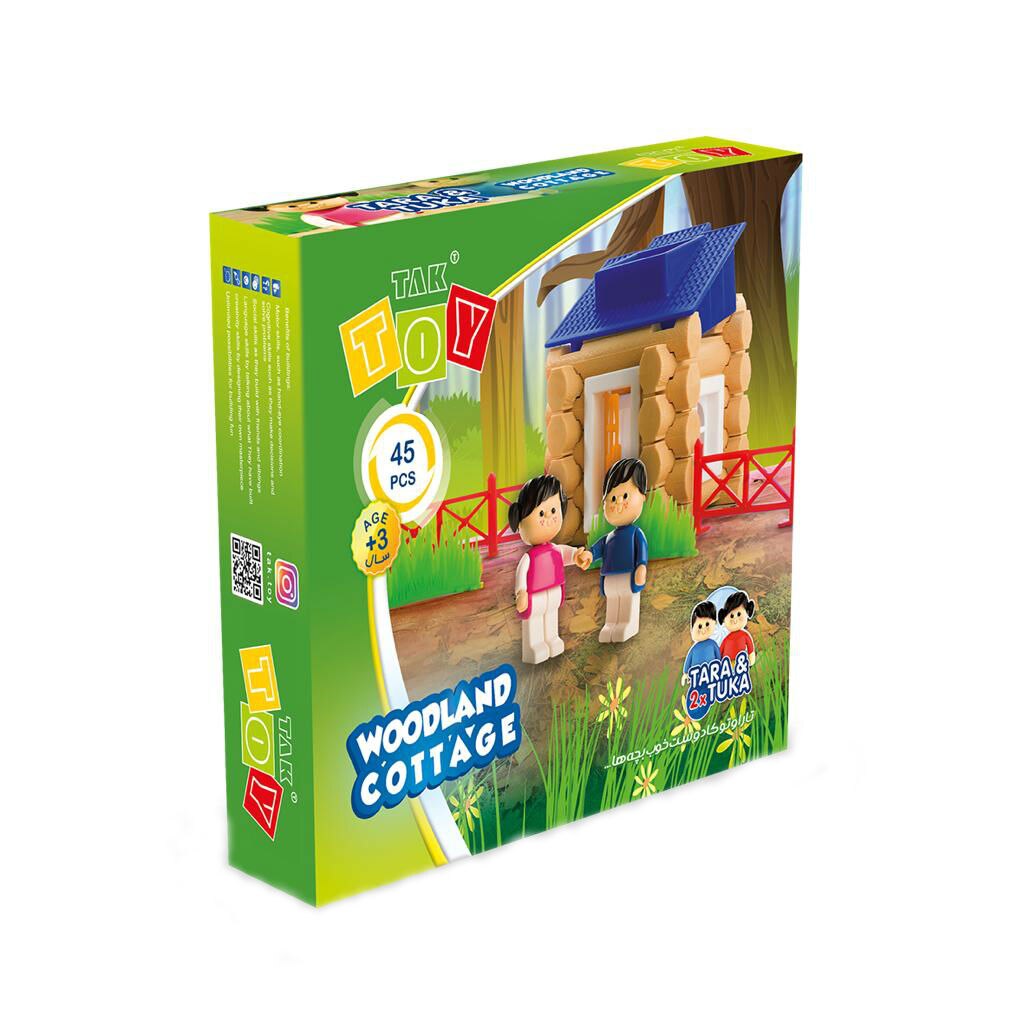 Set constructie Cabana din padure TAK TOY, 45 piese - eMAG.ro