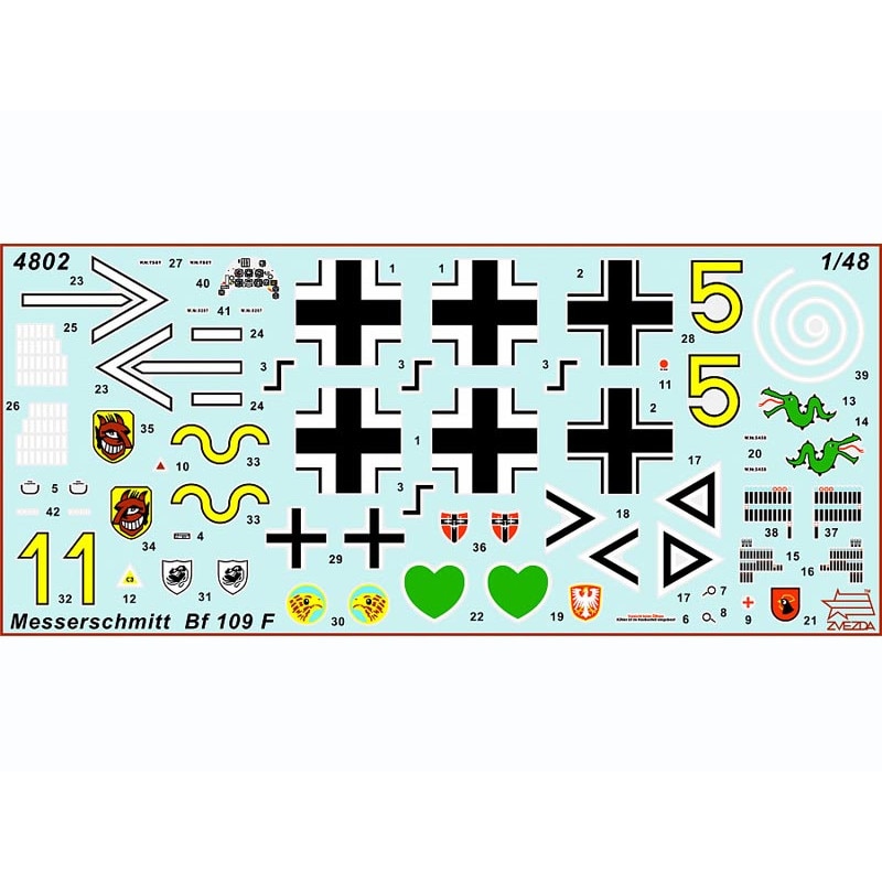 Repülőgép modell Zvezda Messerschmitt Bf 109 F-2 1:48 ZVEZ 4802 - eMAG.hu