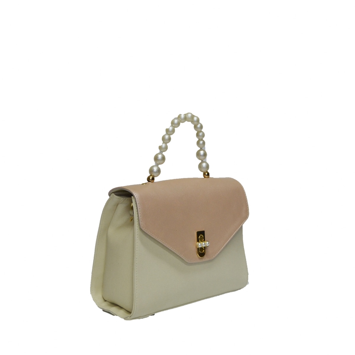 Geanta dama,Zea,piele naturala,bej sidef perle - eMAG.ro