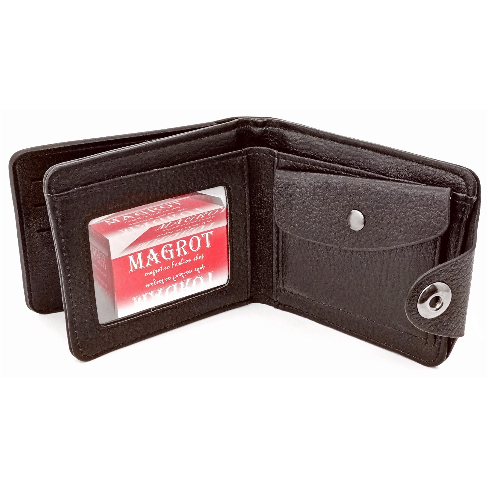 Portofel Mercedes-Benz barbatesc, Maro brun, din piele, Magrot 923 ...