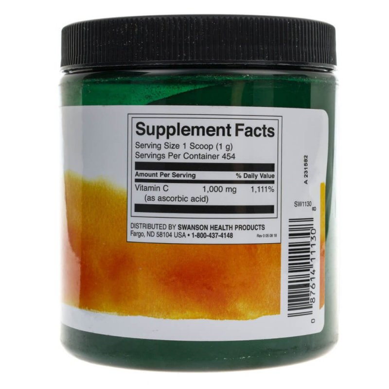 Supliment alimentar Praf Swanson Vitamina C 1000 mg - 454 grame - eMAG.ro