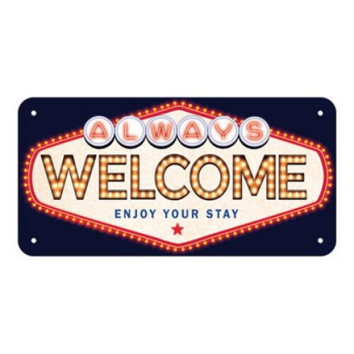Placa metalica 10x20 Welcome - eMAG.ro