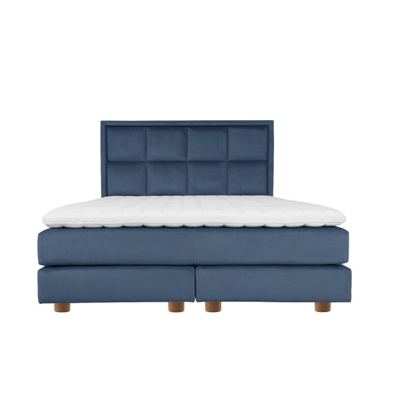 Pat Boxspring MAGGIORE Mine - 160x200, Albastru - eMAG.ro