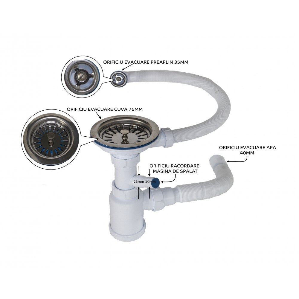 Chiuveta rotunda de bucatarie Ulgran U-101-302 Nisip, Compozit, Lucios - eMAG.ro