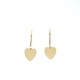 Cercei aur inima cu inchidere clasica 14K, dimensiune totala 2.90 cm ...