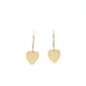Cercei aur inima cu inchidere clasica 14K, dimensiune totala 2.90 cm ...