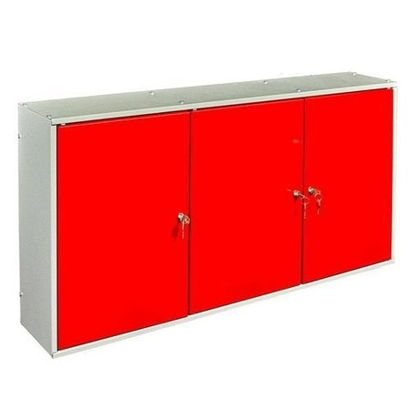 Dulap metalic 120x60x20cm (LxHxl), 3 usi, spate metalic perforat - eMAG.ro