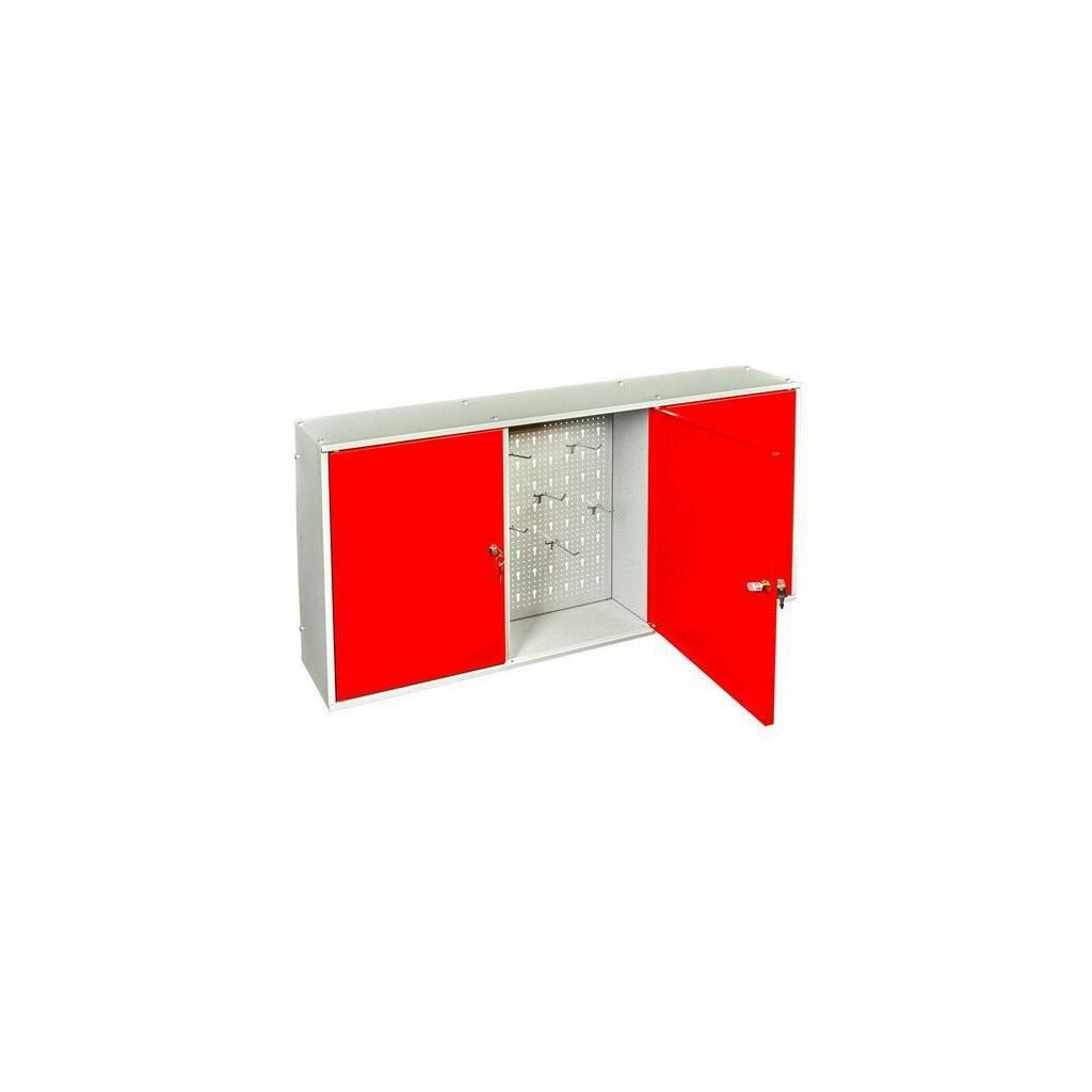 Dulap metalic 120x60x20cm (LxHxl), 3 usi, spate metalic perforat - eMAG.ro